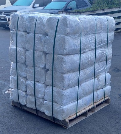 Bulk White Cotton Rags 10kg - Pallet of 54 Bags